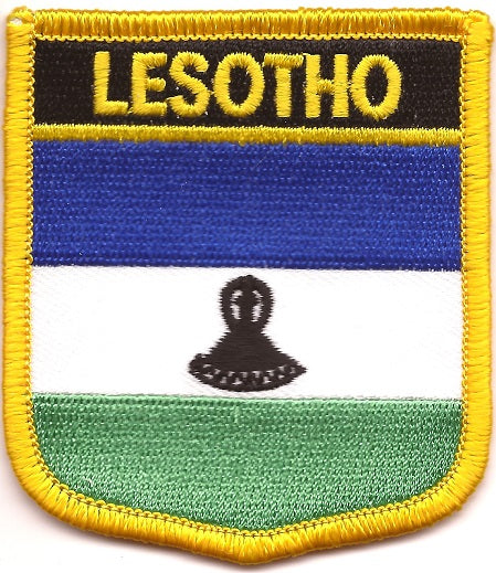 Lesotho | World Shield Flag Patch | Flag Patch Shop