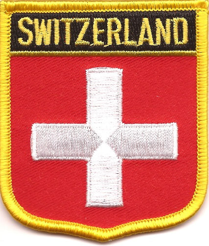 Switzerland | World Shield Flag Patch | Flag Patch Shop