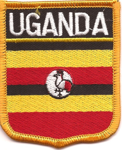 Uganda | World Shield Flag Patch | Flag Patch Shop