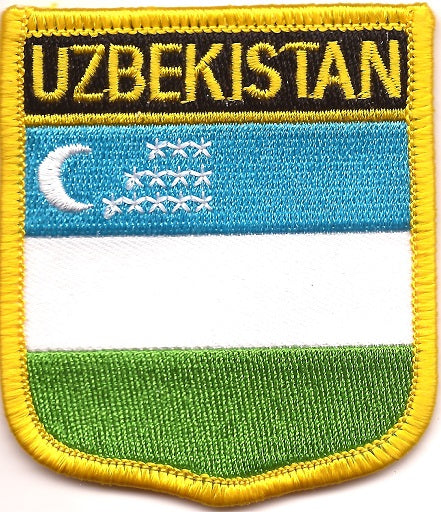 Uzbekistan | World Shield Flag Patch | Flag Patch Shop