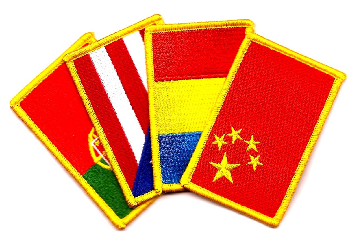 Flag patches, country flag patches, world flag patches, embroidered ...
