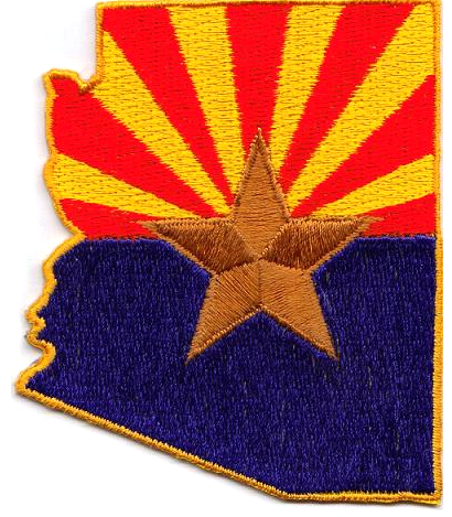 State Outline Patches | Texas and Arizona | Flag Patch Shop