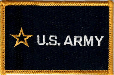 US Army Logo Flag Patch with Black Border | Flag Patch Shop