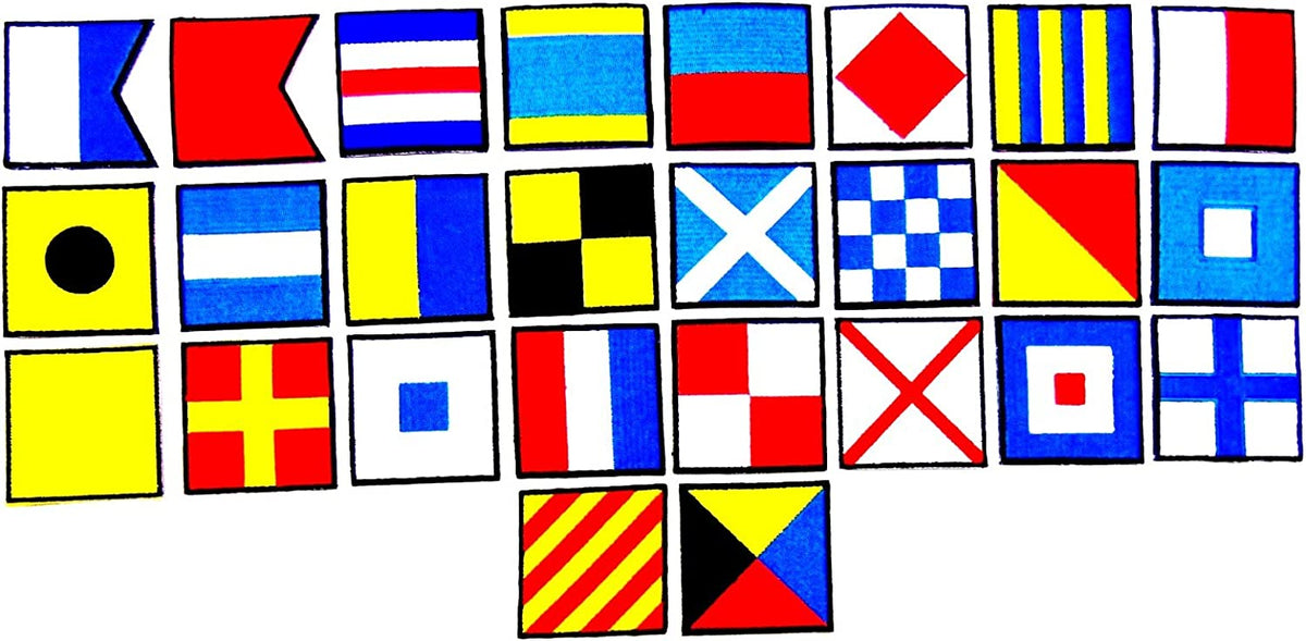 Complete Signal Flag Set - 26 Letters | Flag Patch Shop