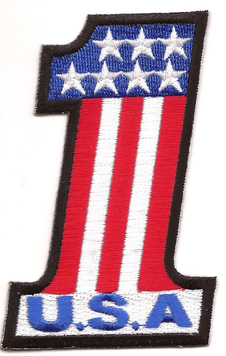 USA Number 1 Embroidered Patch | Flag Patch Shop